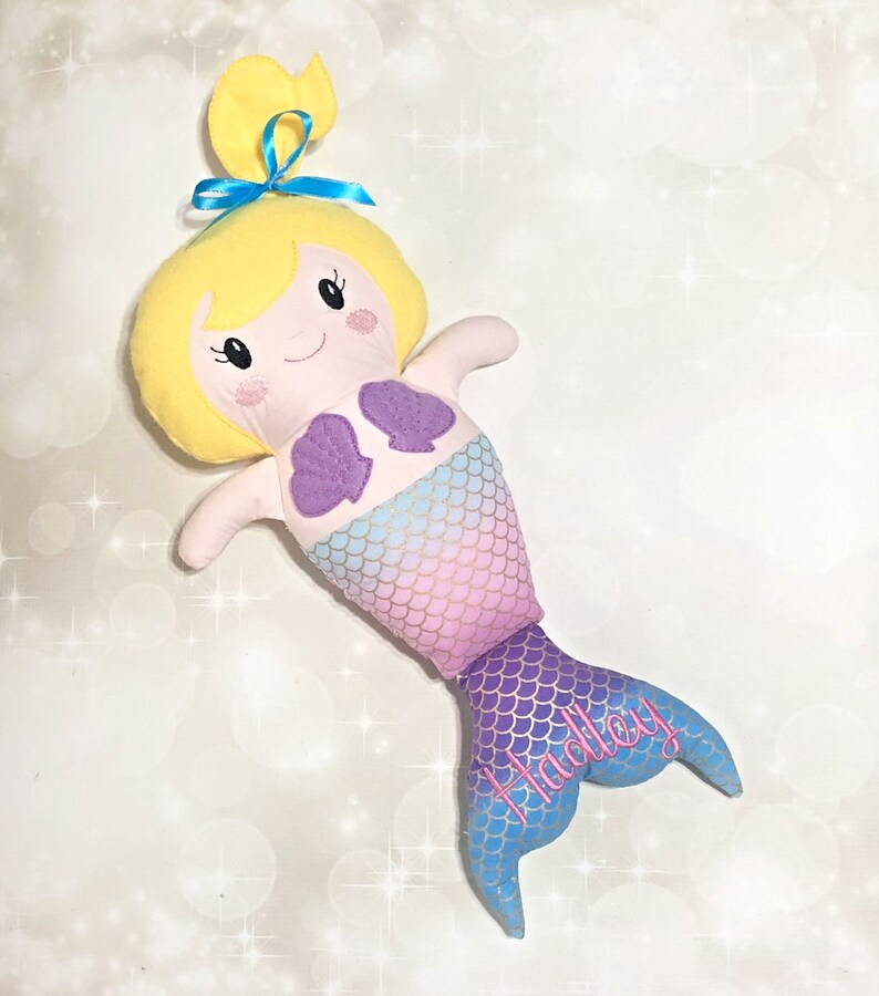 Mermaid Doll Personalized Plush Mermaid Mermaid Toy - Etsy
