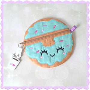 Donut Zipper Bag Doughnut Pouch Zippered Bag Coin Purse Sunglasses Case ...