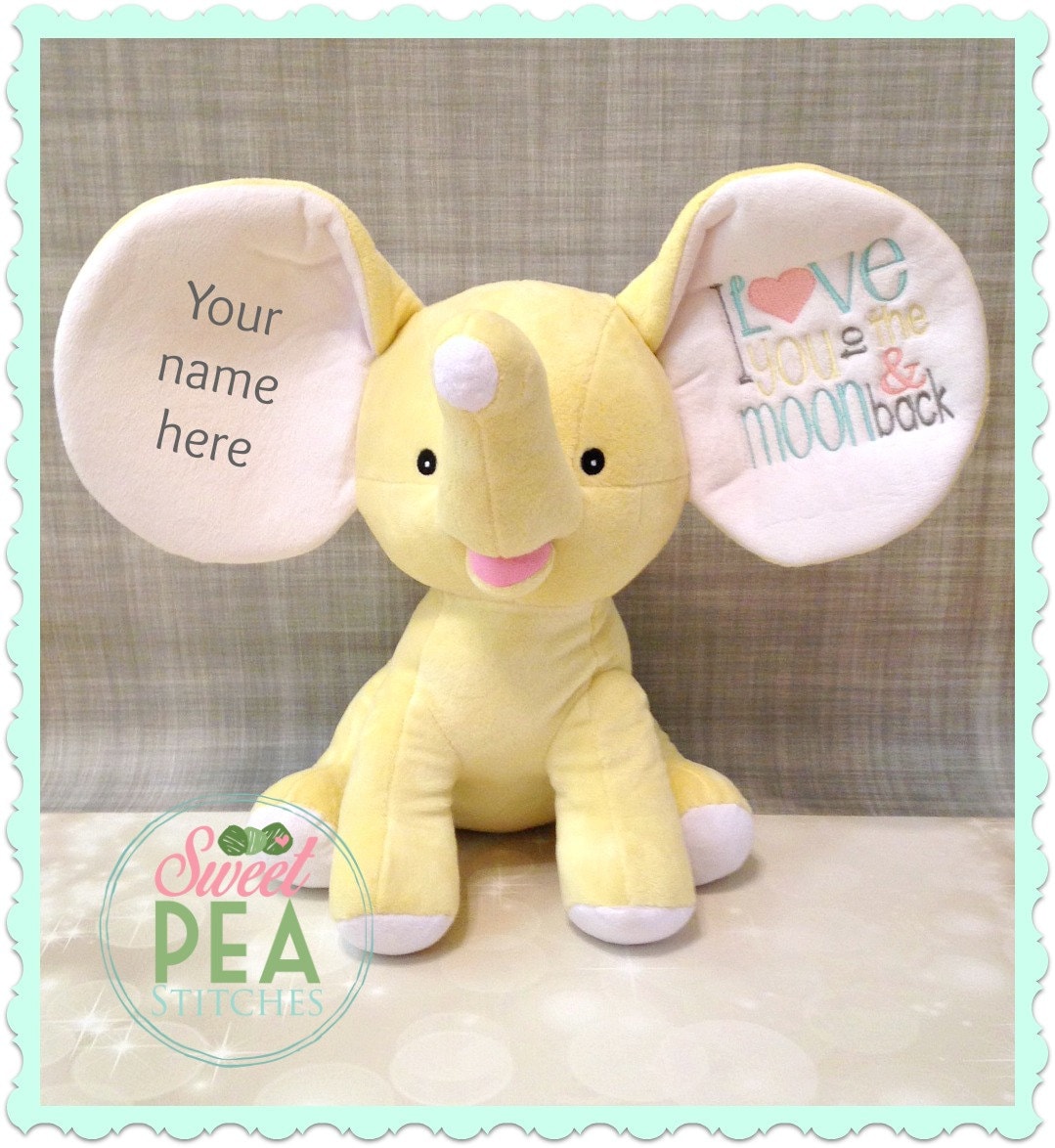 Personalized Elephant Stuffie Elephant Stuffed Animal - Etsy Canada