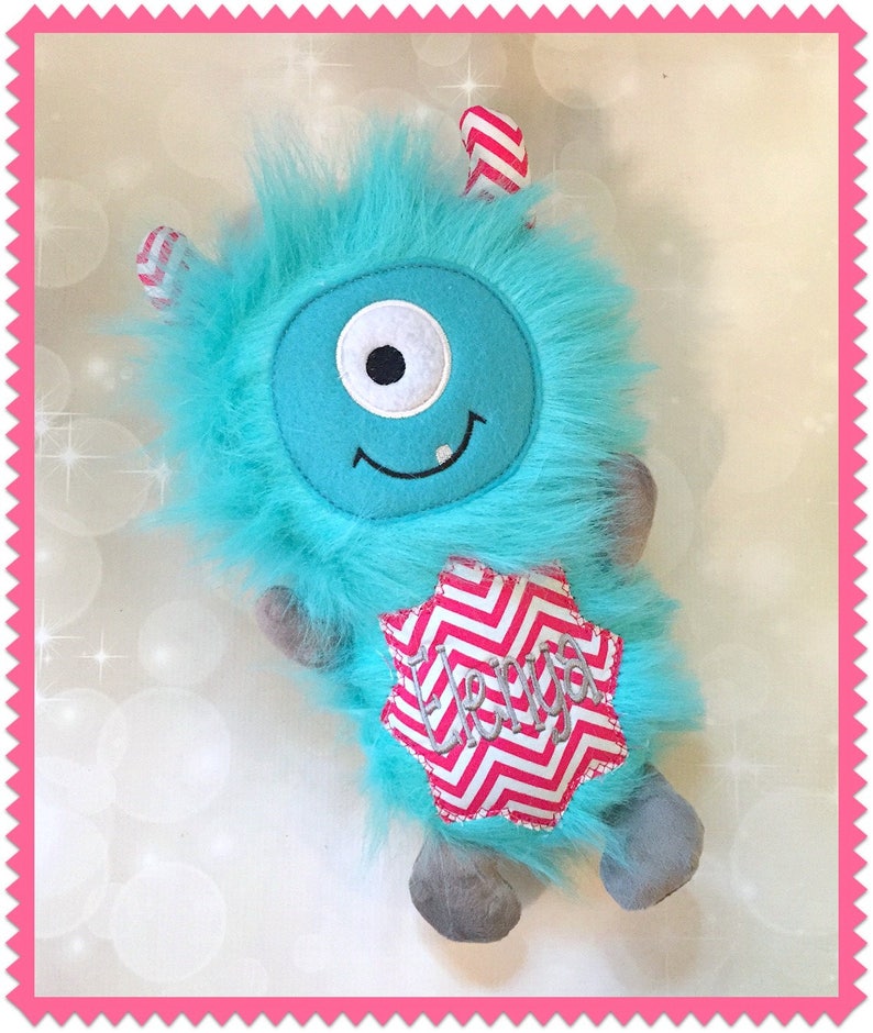 Personalized Plush Monster Stuffed Animal Monogram Plush - Etsy