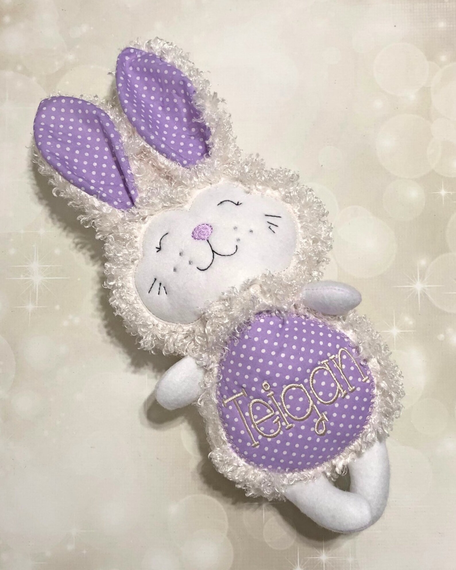 Stuffed Animal Bunny Personalized Plush Bunny Embroidered - Etsy
