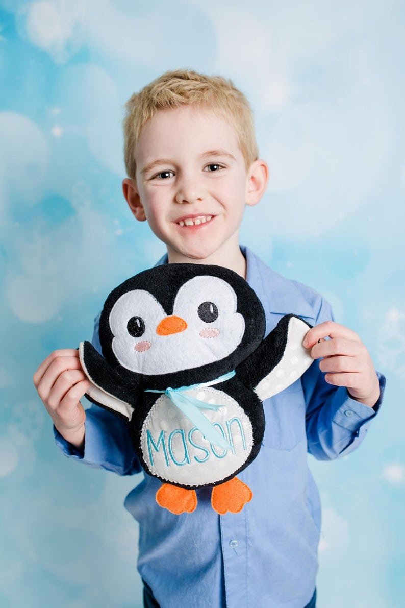 Personalized Penguin Stuffie Stuffed Animal Monogram - Etsy