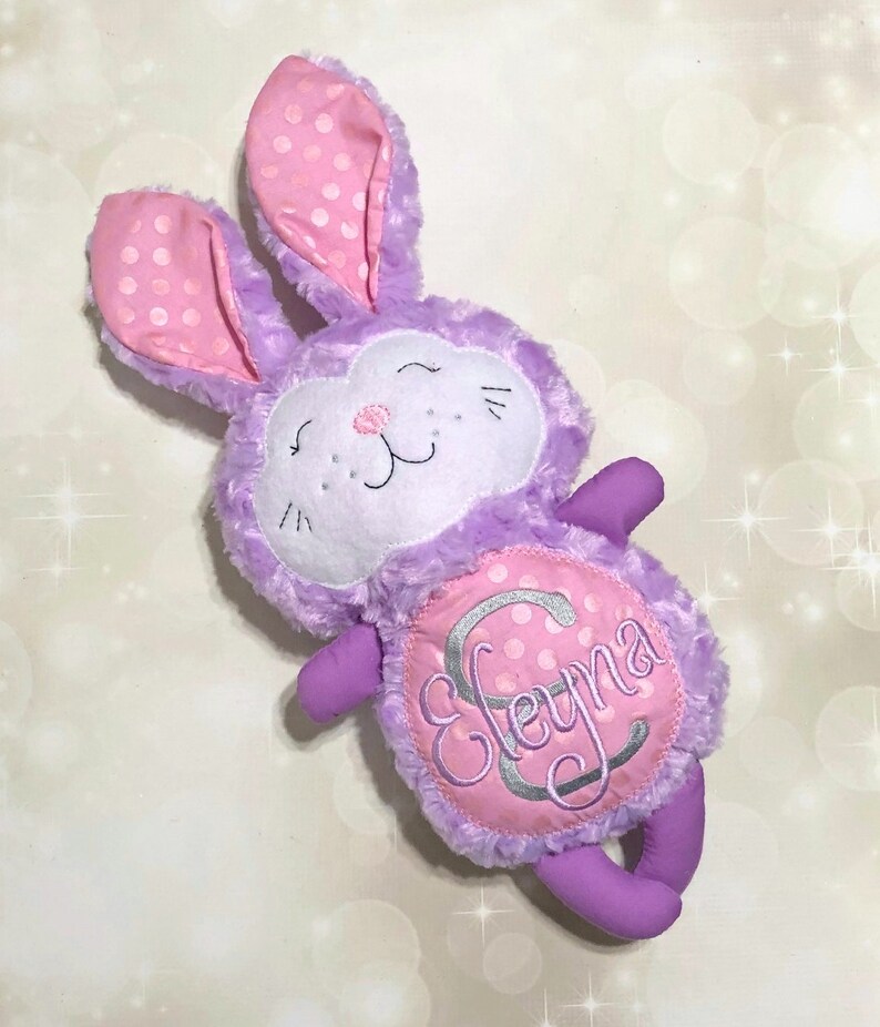 Stuffed Animal Bunny Personalized Plush Bunny Embroidered - Etsy