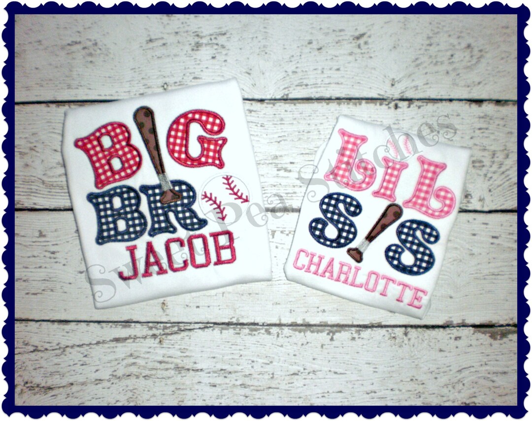 Personalized Sibling Baseball Shirt Sibling Shirts Sister Shirts ...