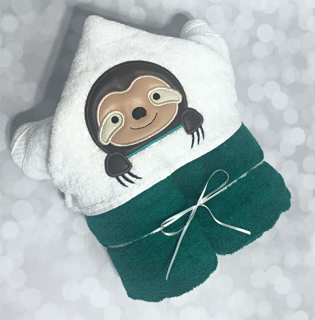 Hooded Towel Sloth Towel Sloth Hooded Towel Sloth Bath - Etsy