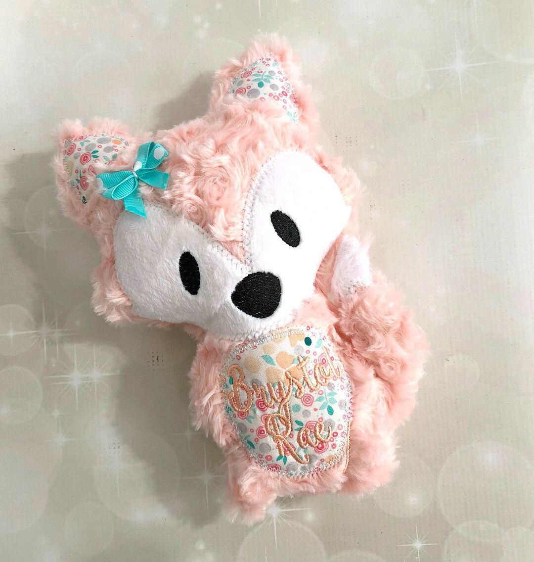 Personalized Fox Stuffie Stuffed Animal Monogram Fox Plush Fox ...