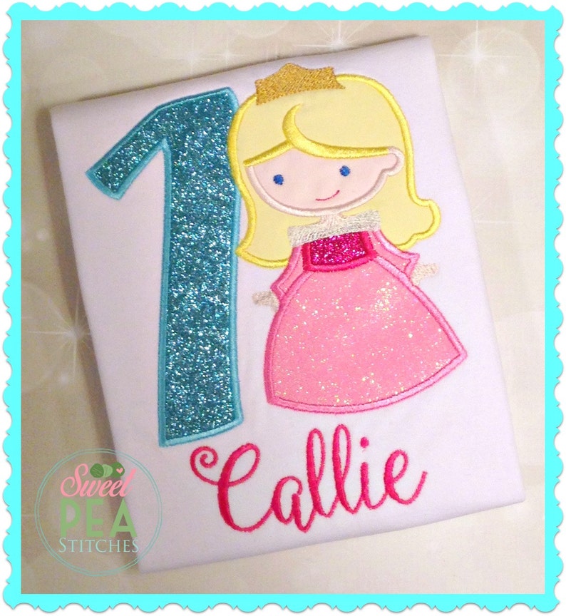 Girls Princess Birthday Shirt Girls Embroidered Shirt - Etsy