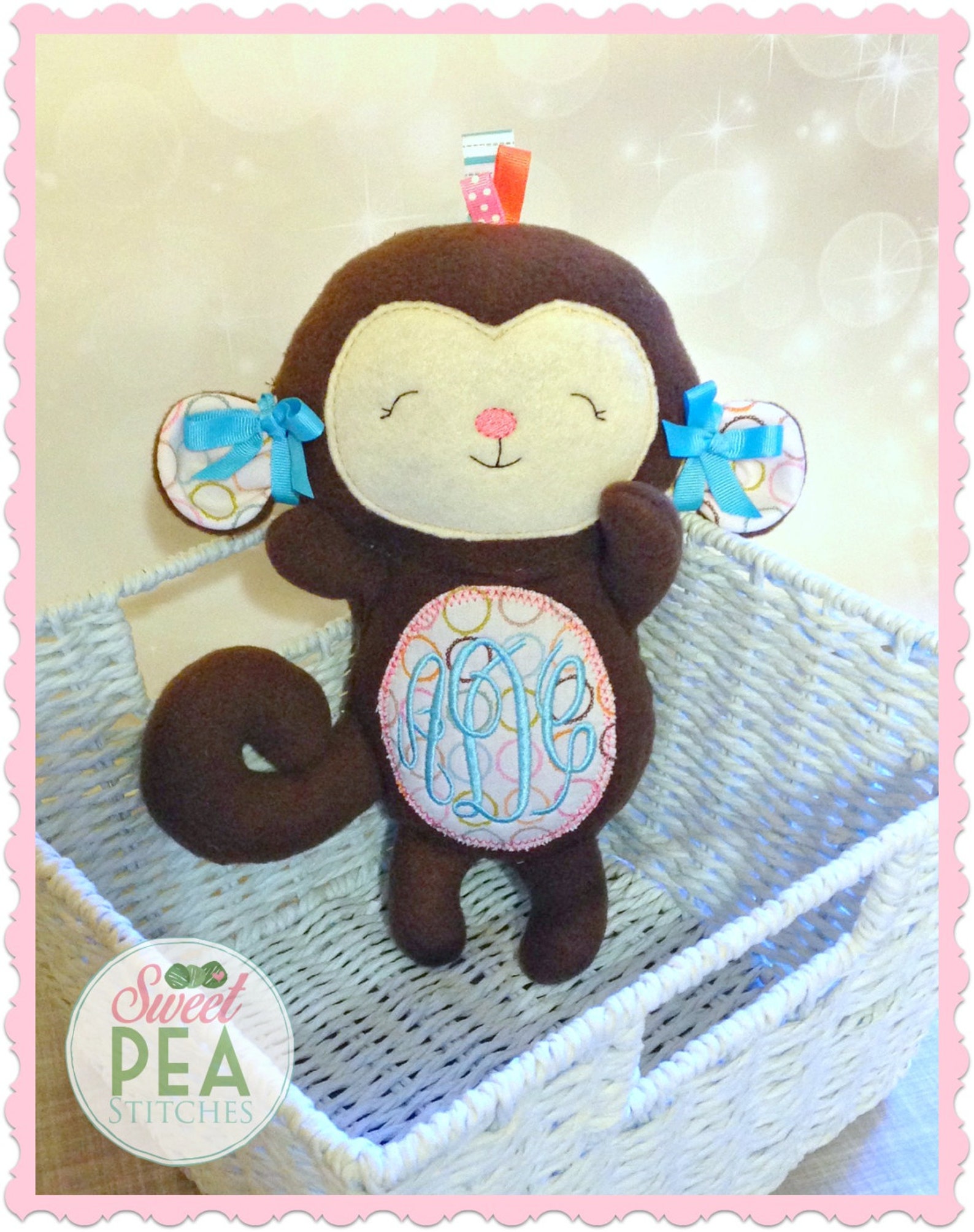 Personalized Plush Monkey Stuffed Animal Monkey Monkey - Etsy