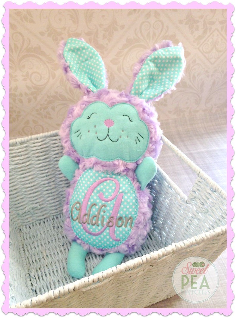 Stuffed Animal Bunny Personalized Plush Bunny Embroidered - Etsy