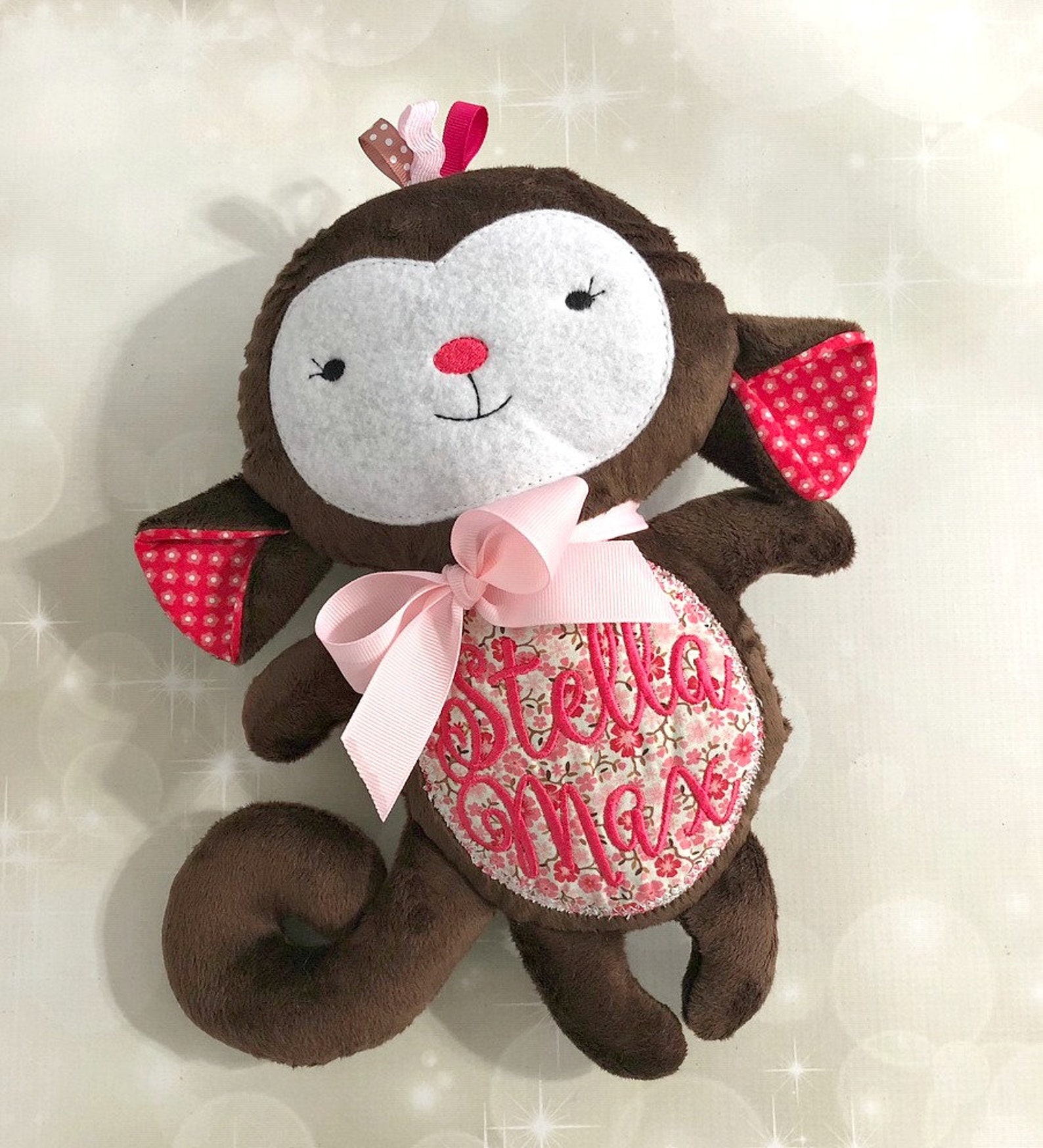 Personalized Plush Monkey Stuffed Animal Monkey Monkey - Etsy