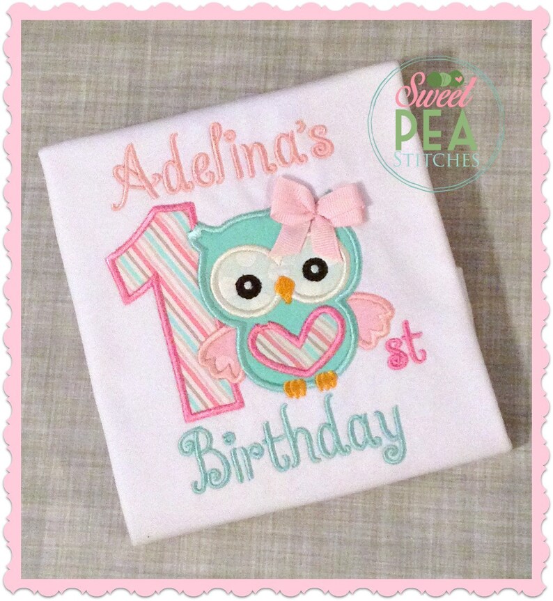 Personalized Owl Birthday Shirt Girls Owl Birthday Girls | Etsy