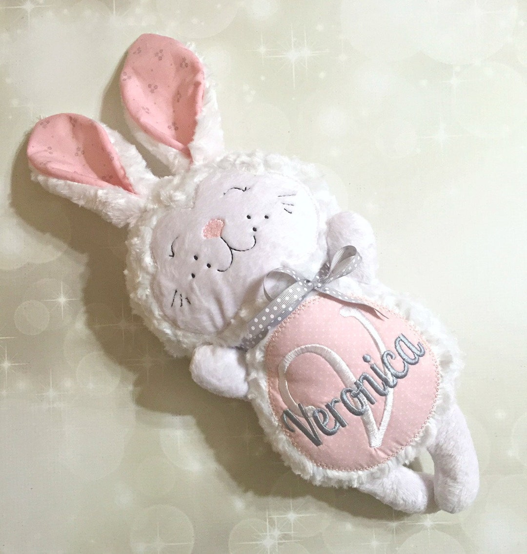 Plush Bunny Personalized Bunny Birth Stats Bunny Personalized Gifts New ...