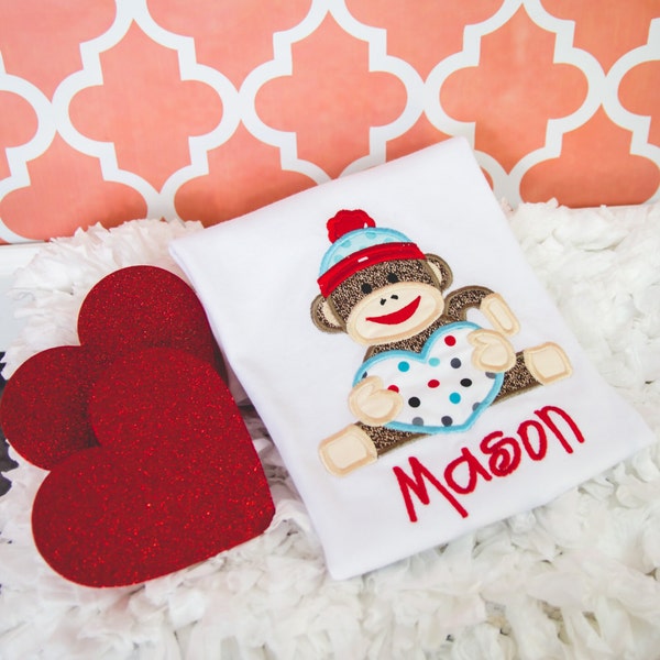 Sock Monkey Applique - Etsy