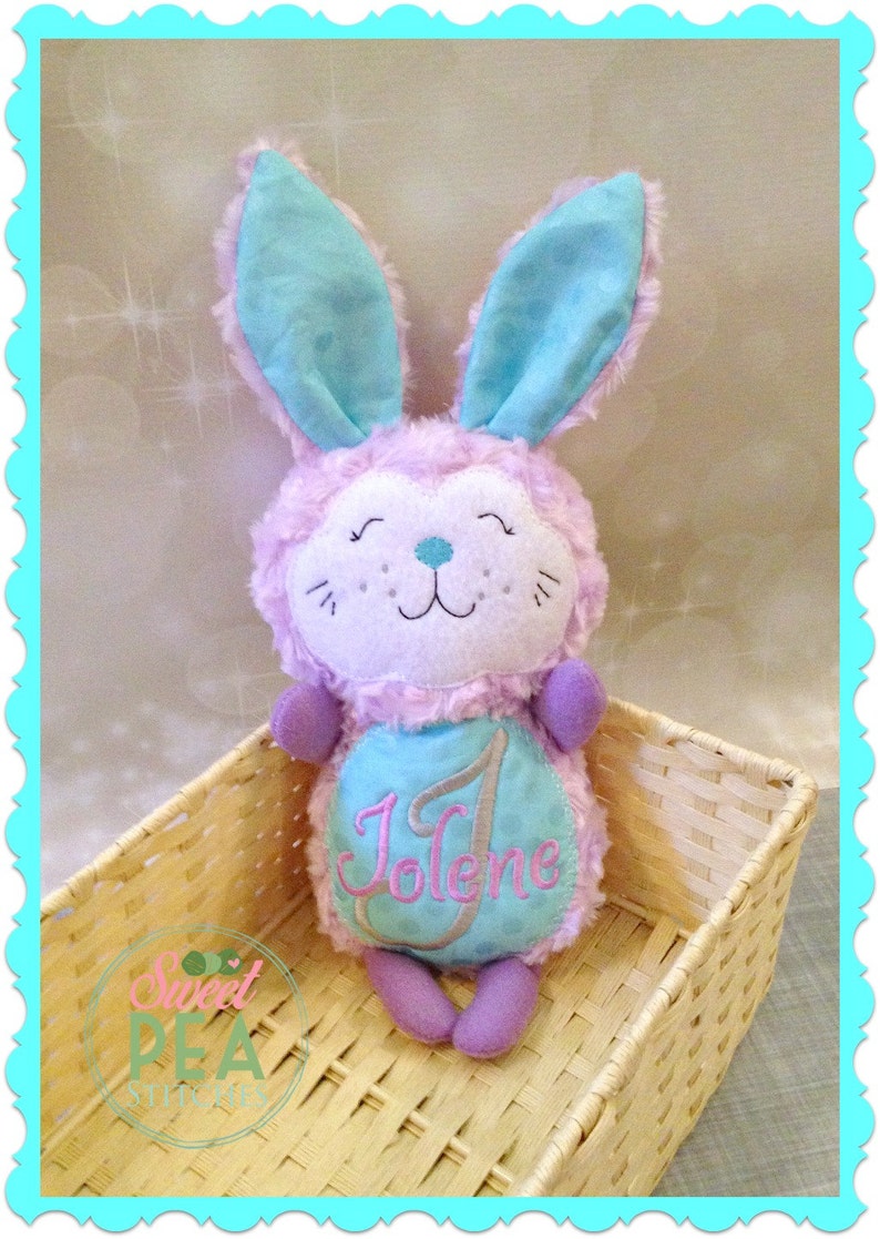 Stuffed Animal Bunny Personalized Plush Bunny Embroidered - Etsy