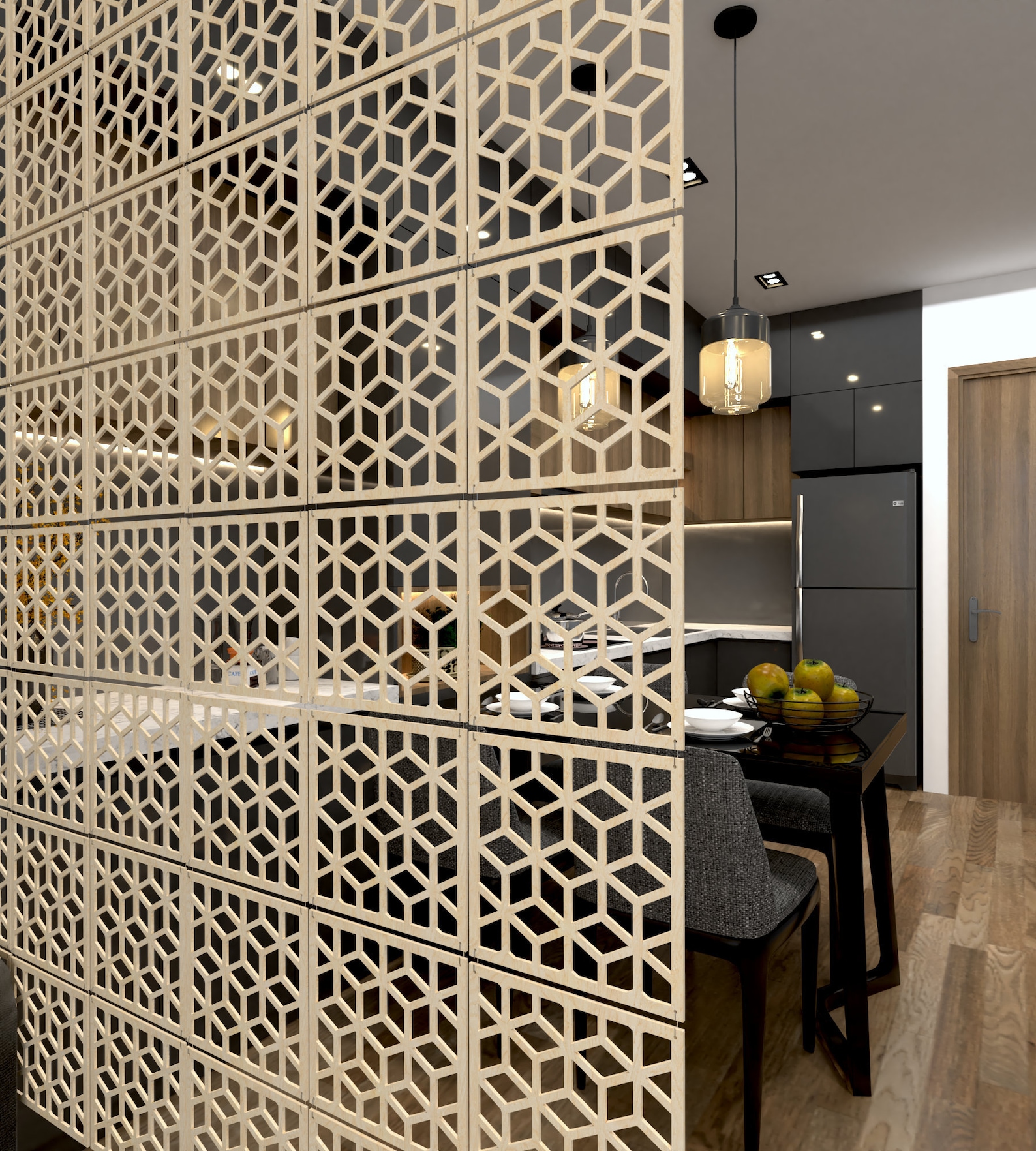 Divider Hanging Screens Privacy Wood Partition Set of 12 | Etsy