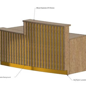 Custom Handmade Bespoke Reception Desk Hostess Stand Cash Wrap Retail ...