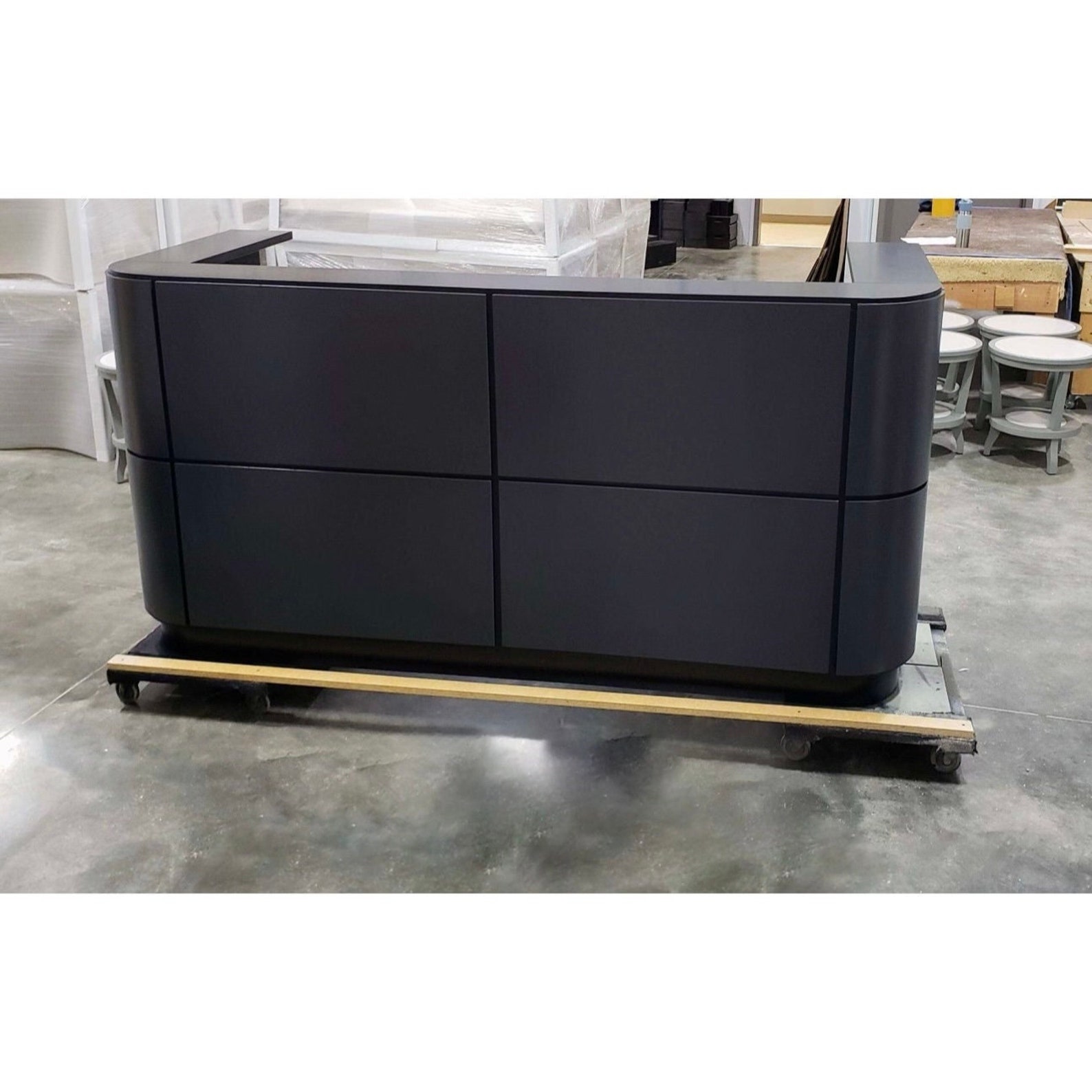 Custom Handmade Bespoke Reception Desk Hostess Stand Cash Wrap Retail ...