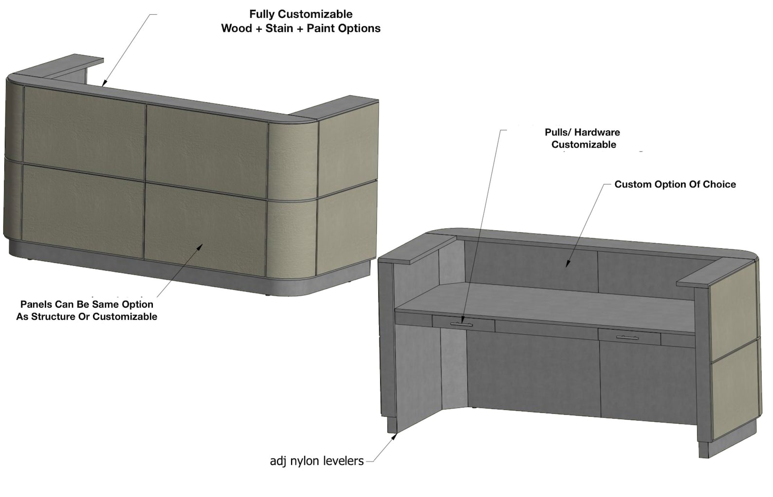 Custom Handmade Bespoke Reception Desk Hostess Stand Cash Wrap - Etsy