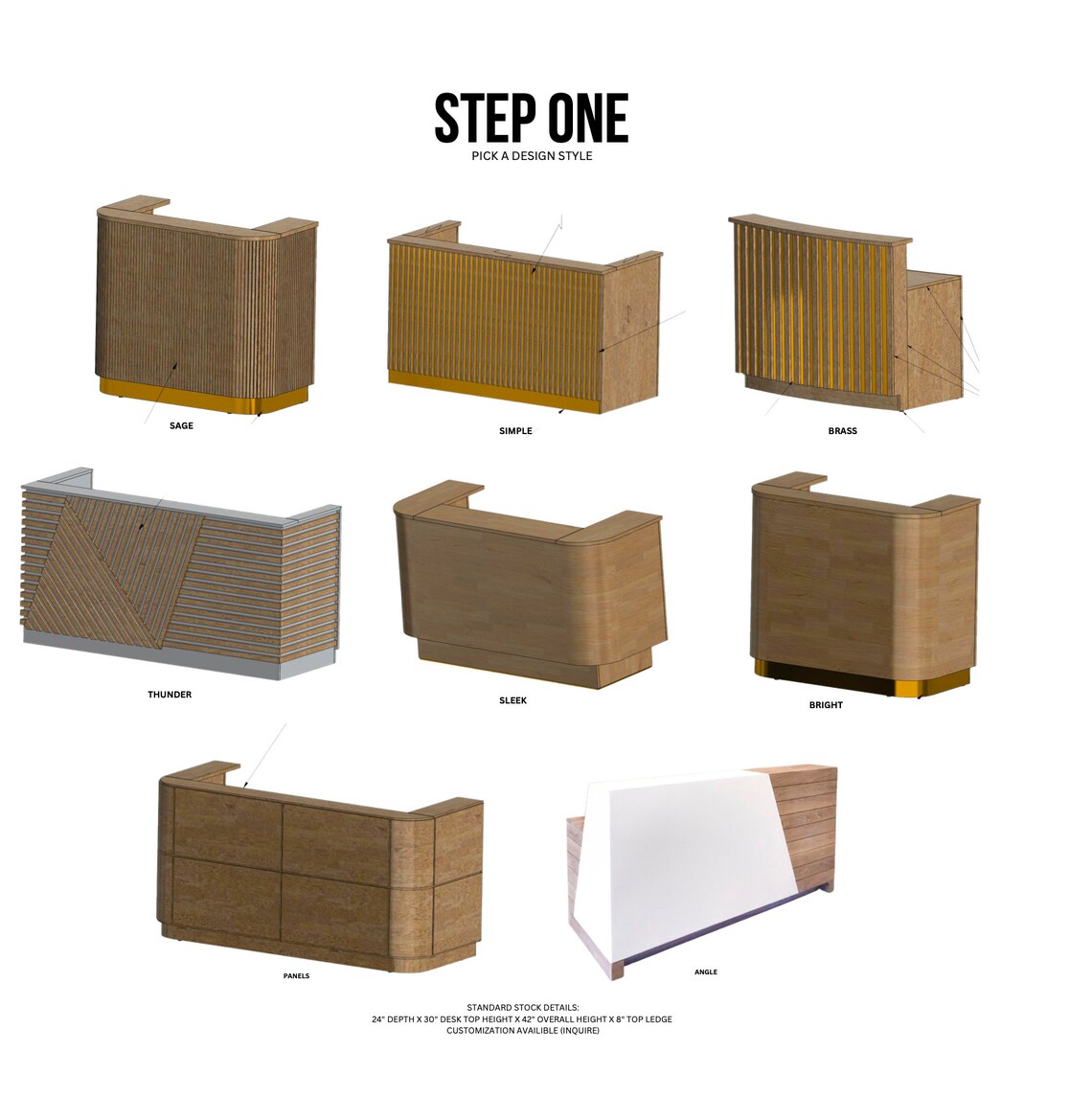 Custom Handmade Bespoke Reception Desk Hostess Stand Cash Wrap - Etsy ...