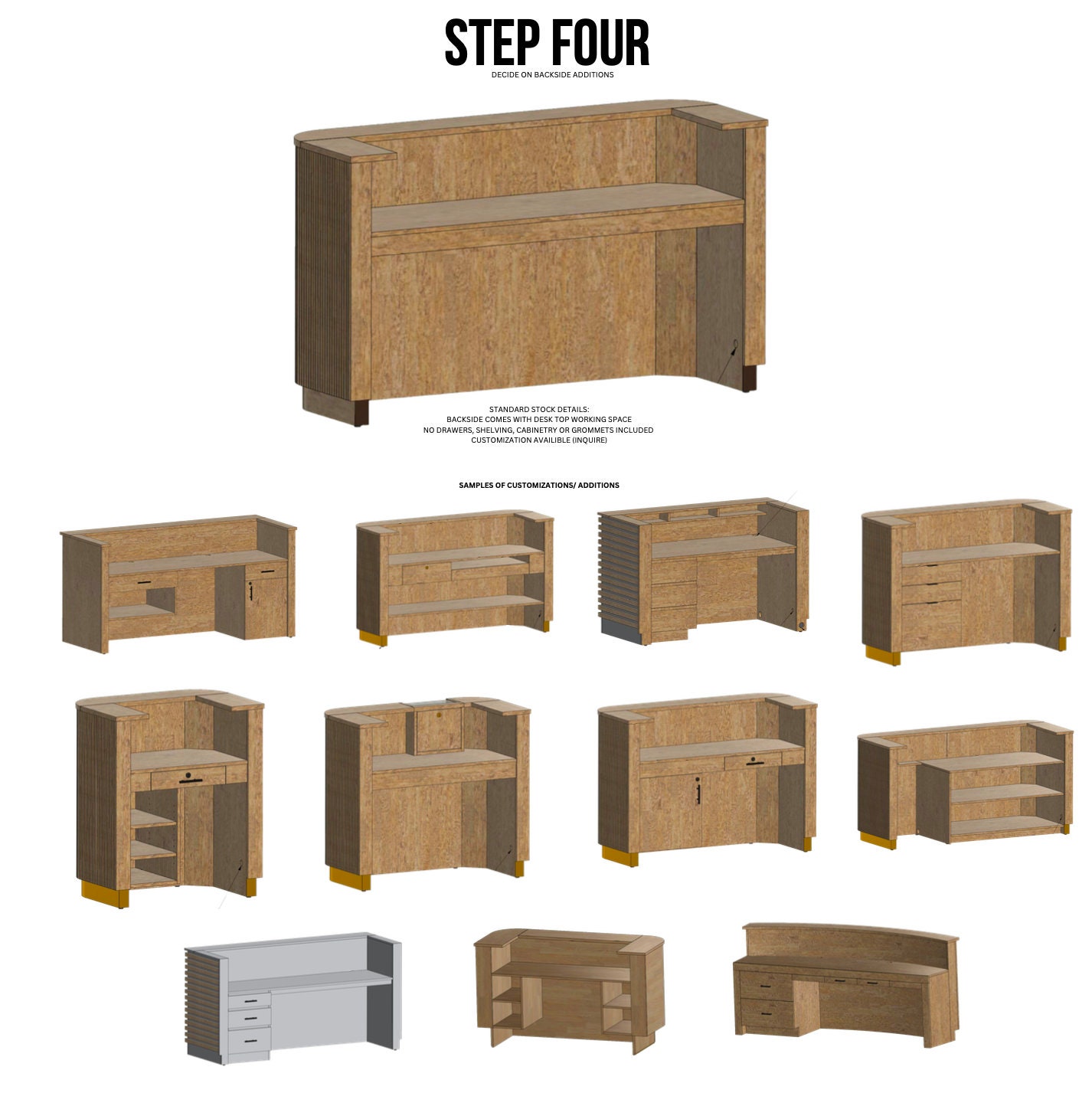 Custom Handmade Bespoke Reception Desk Hostess Stand Cash Wrap - Etsy ...