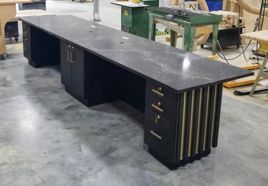 Custom Handmade Bespoke Reception Desk Hostess Stand Cash Wrap - Etsy