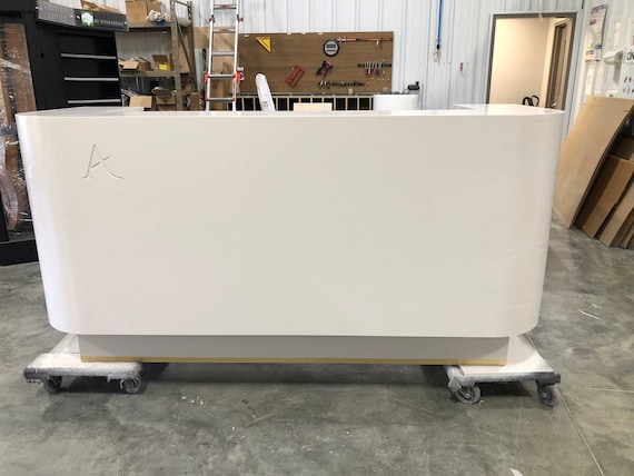 Custom Handmade Bespoke Reception Desk Hostess Stand Cash Wrap - Etsy