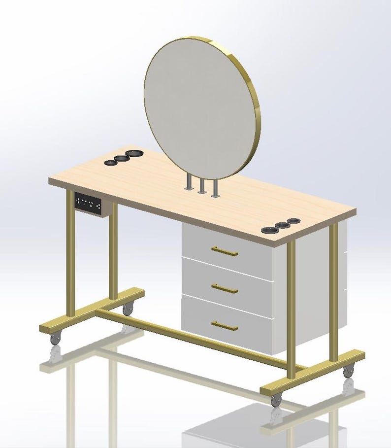 Custom Handmade Bespoke Salon Styling Station Salon Stylist Work ...