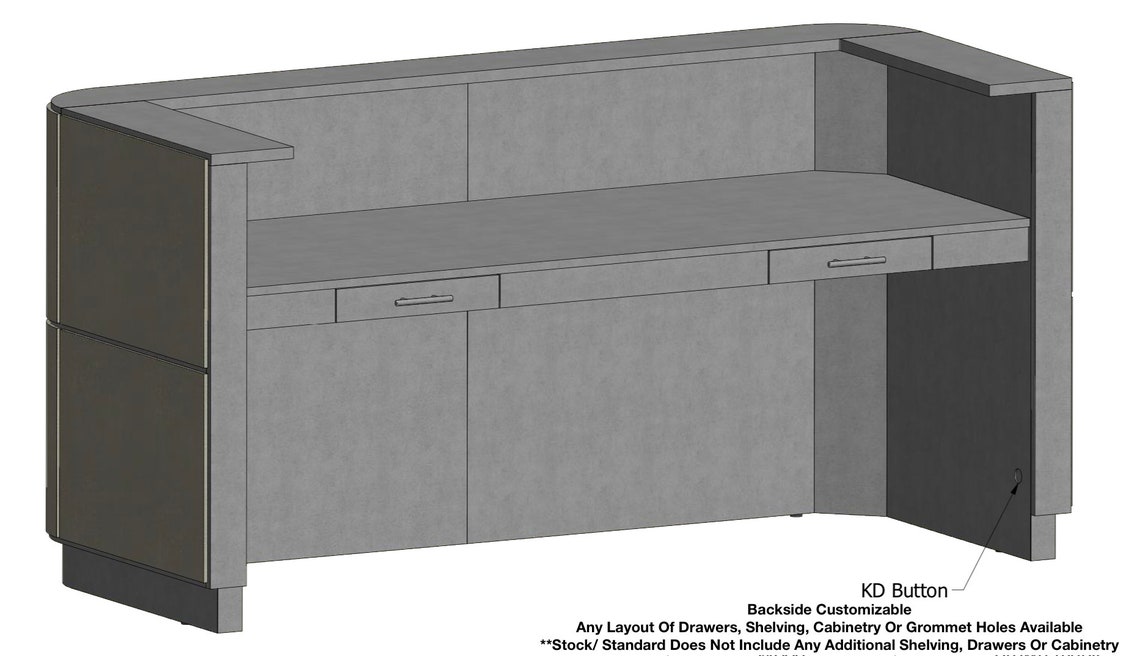 Custom Handmade Bespoke Reception Desk Hostess Stand Cash Wrap - Etsy