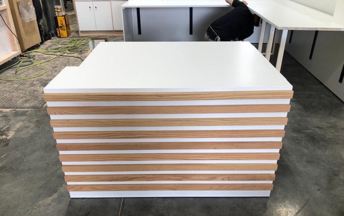 Custom Handmade Bespoke Reception Desk Hostess Stand Cash Wrap - Etsy