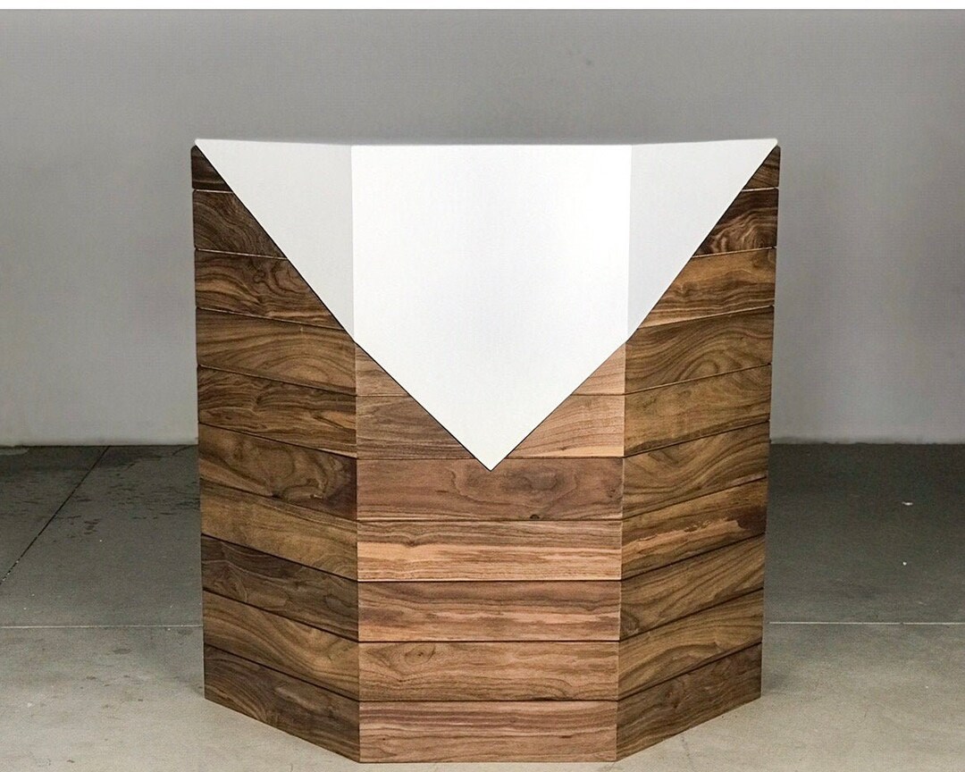 Custom Handmade Bespoke Reception Desk Hostess Stand Cash Wrap Retail ...