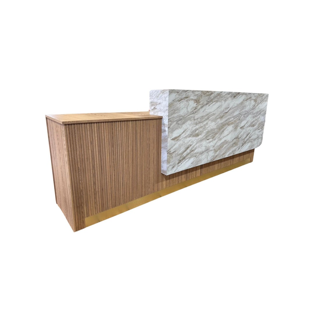 Custom Handmade Bespoke Reception Desk Hostess Stand Cash Wrap Retail ...