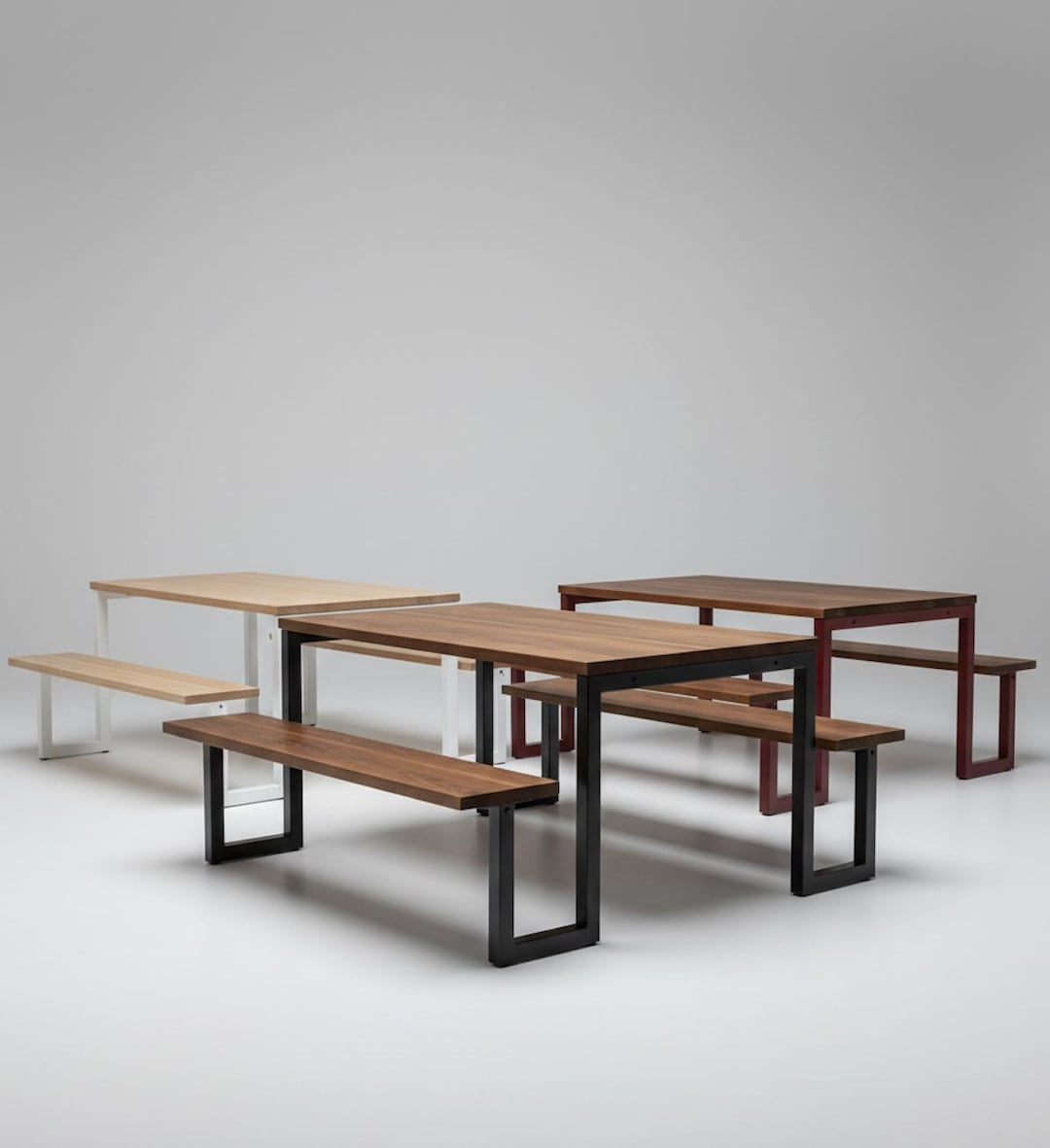 Custom Handmade Bespoke ADA Commercial Restaurant Picnic Dining Table ...