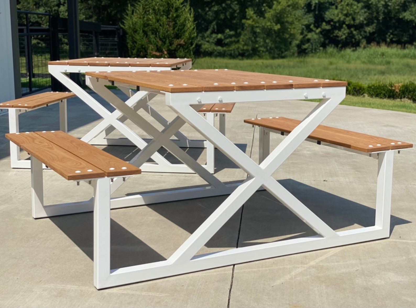 Custom Handmade Bespoke Commercial Restaurant Picnic Dining Table ...