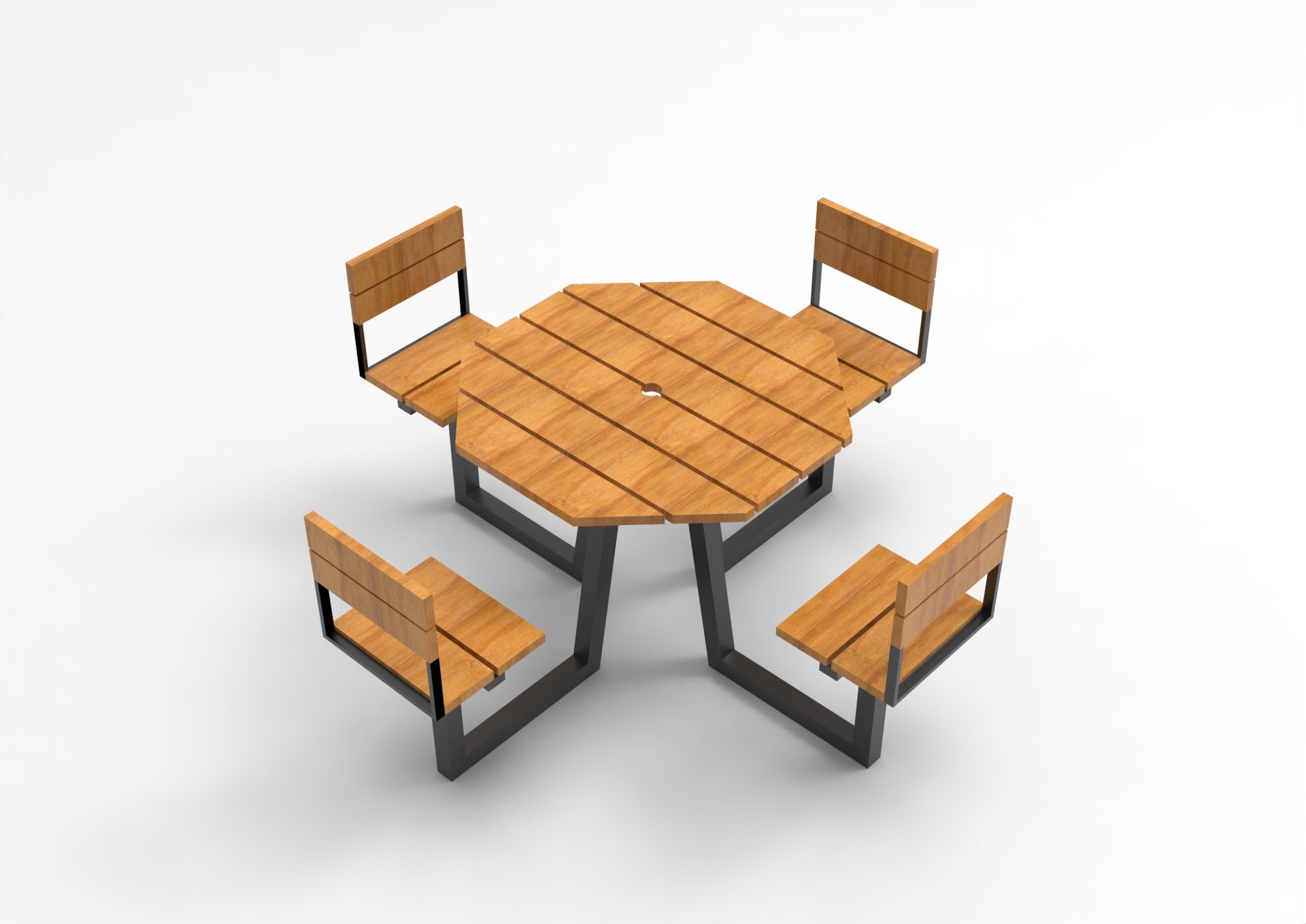 Custom Handmade Bespoke ADA Commercial Restaurant Picnic Table 4 Seater ...