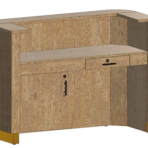 Custom Handmade Bespoke Reception Desk Hostess Stand Cash Wrap Retail ...