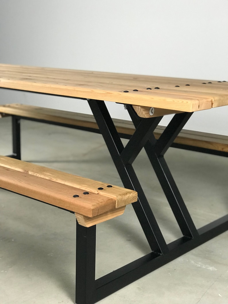 Custom Handmade Bespoke Commercial Restaurant Picnic Table - Etsy