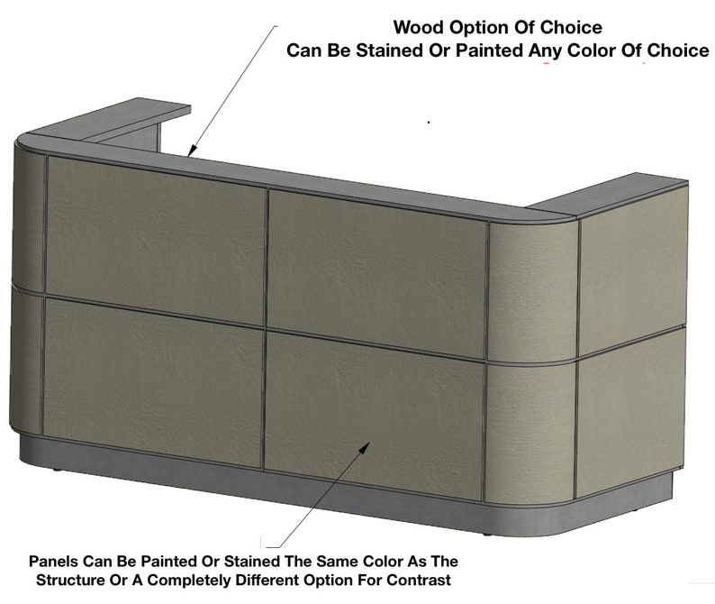 Custom Handmade Bespoke Reception Desk Hostess Stand Cash Wrap - Etsy