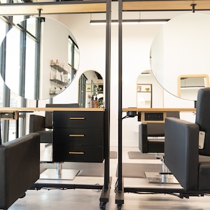 Custom Handmade Bespoke Salon Styling Station Salon Stylist Work ...