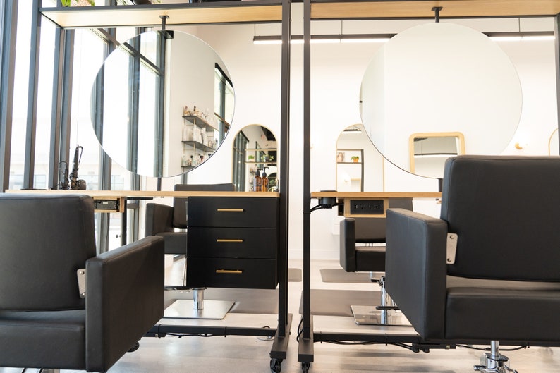 Custom Handmade Bespoke Salon Styling Station Salon Stylist Work ...