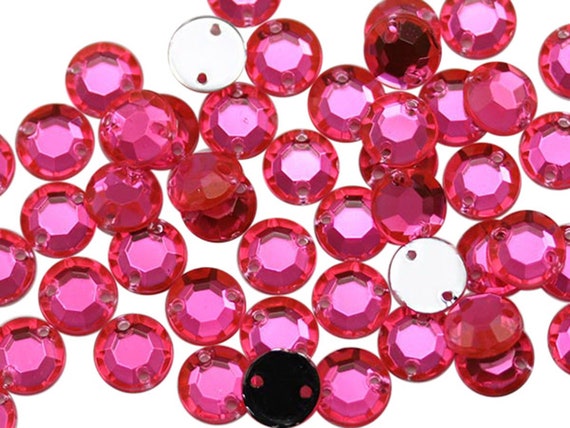 8mm 7mm Hot Pink H114 Loose Acrylic Sew on Rhinestones Beads Jewels Gems for Sewing Crafts DIY Costume Making Cosplay Embelishments Etsy UK