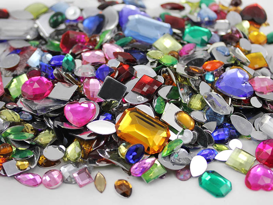 The Craft Bulk Box Crafting Flat Back Gems Rhinestones - Etsy Canada