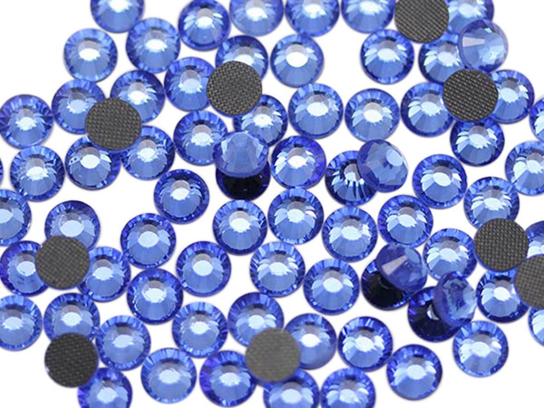 Blue Light Sapphire Hotfix Rhinestones High Quality Heat Set Iron on ...