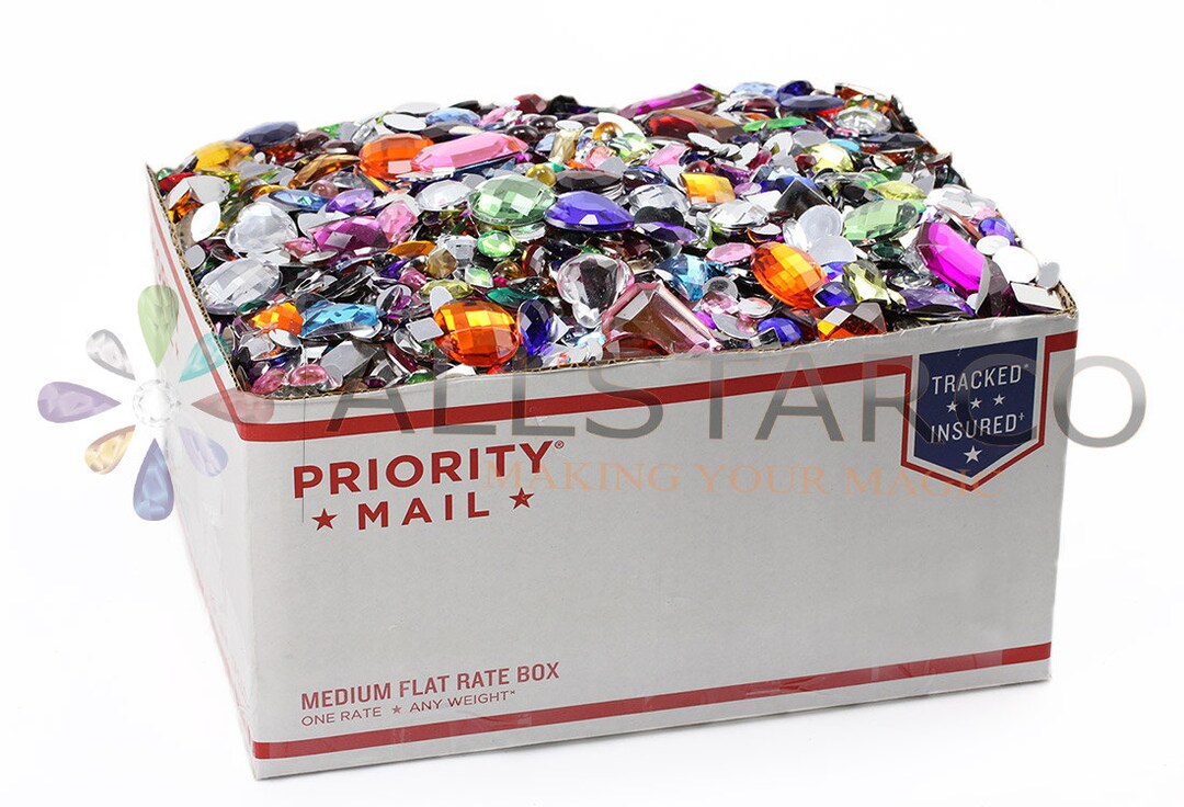 The Craft Bulk Box Crafting Flat Back Gems Rhinestones, Acrylic ...
