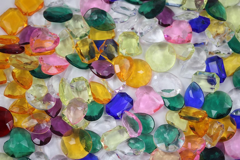 Over 150PCS Assorted Pirate Treasure Gems 1LBS Acrylic Plastic | Etsy