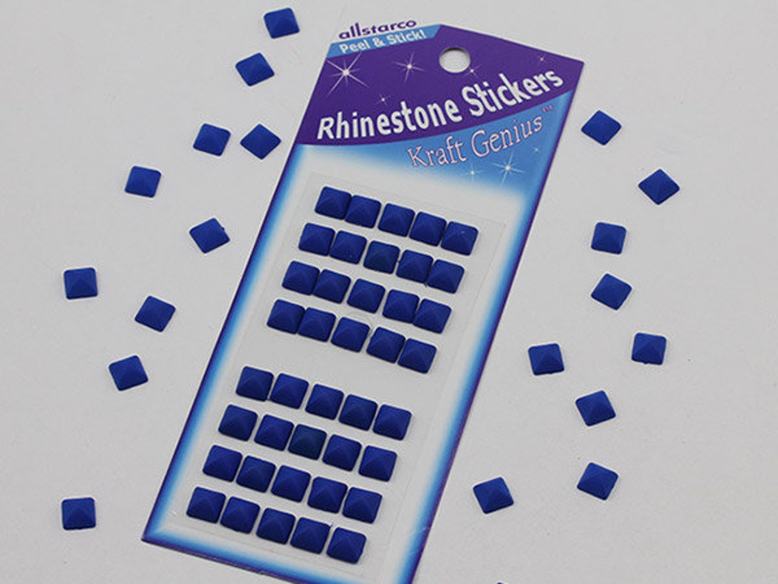 200PCS Stick on Neon Square Pyramids Rhinestones Sticker Body Face Gems ...