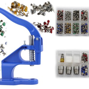 Rhinestone Rivet Stud Setter Kit - Includes Over 1000 Pieces Dies Hand ...