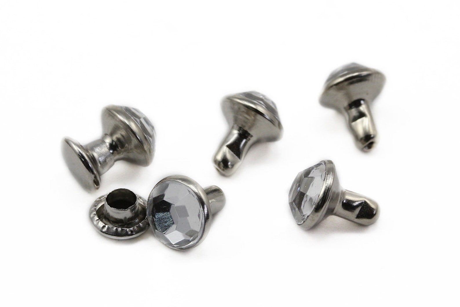 100PCS Pink Fuchsia Loose Acrylic Rhinestone Rivets For | Etsy