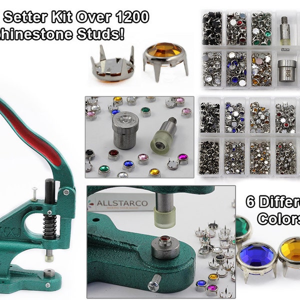 Rhinestone Studs - Etsy