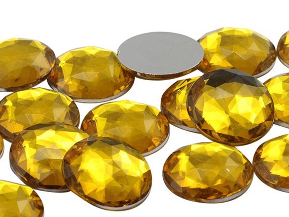 Gold Topaz Flat Back Round Acrylic Rhinestones Plastic Circle Gems Costume Making Cosplay Jewels Embelishments Jewelry Making Gems 10 Size Etsy