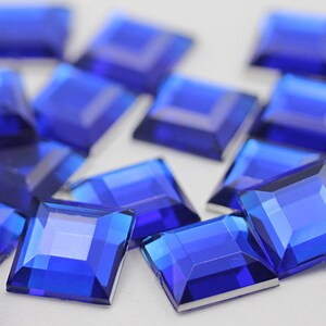 Assorted Colors Flat Back Square Acrylic Jewels Plastic Rhinestones ...
